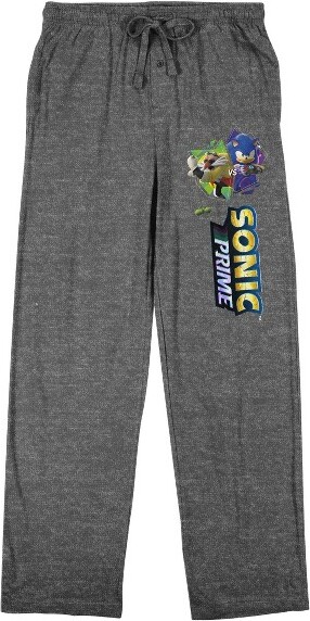 Sonic the Hedgehog Sonic Prime Sonic & Logo Men's Gray Heather Sleep ...