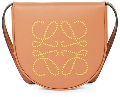 Loewe Heel Dotted Leather Saddle Bag - ShopStyle