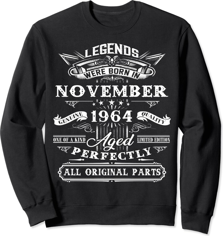 Vintage 1964 60th Birthday Tee Legend Born In November 1964 60th ...