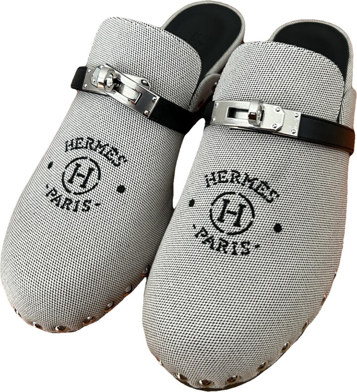 Hermes Carlotta cloth mules & clogs - ShopStyle
