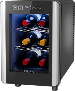 Metaoutdoors 6 Bottle Wine Cooler, Small Countertop Wine Fridge With ...