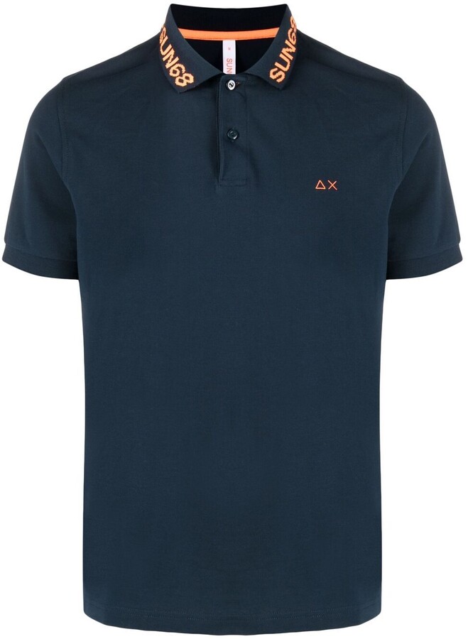 Sun 68 Logo-Embroidered Cotton Polo Shirt - ShopStyle