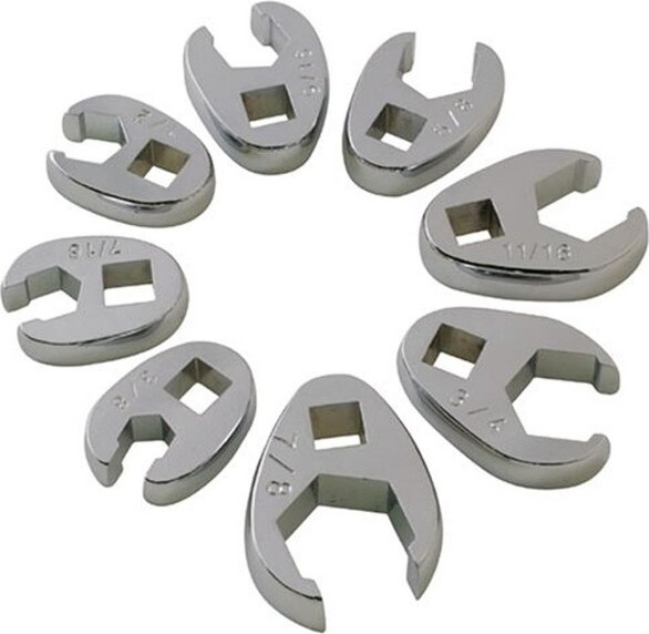 Sunex Tools Sunex 3/8" Dr. 8 Pc. Fully Polished Flare Nut Crowfoot ...