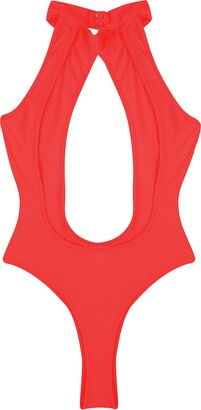iiniim Womens Sexy One Piece Halter Neck Cutout Backless Teddy Mankini ...