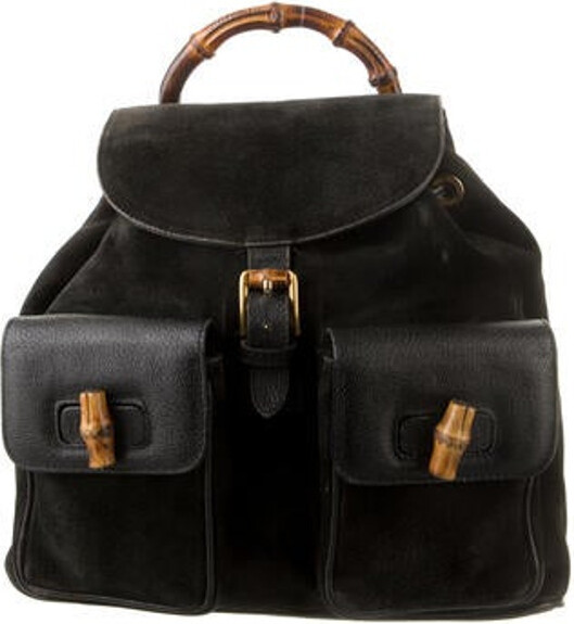 Gucci Bamboo Suede Backpack - ShopStyle