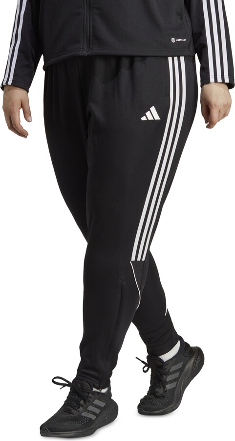 adidas Plus Size Tiro 23 League 3-Stripes Track Pants - Black/white ...