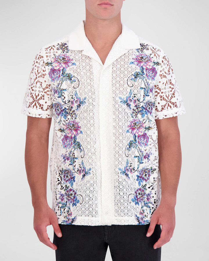 Robert Graham Men's Vine Vista Limited Edition Woven Short-Sleeve Shirt ...