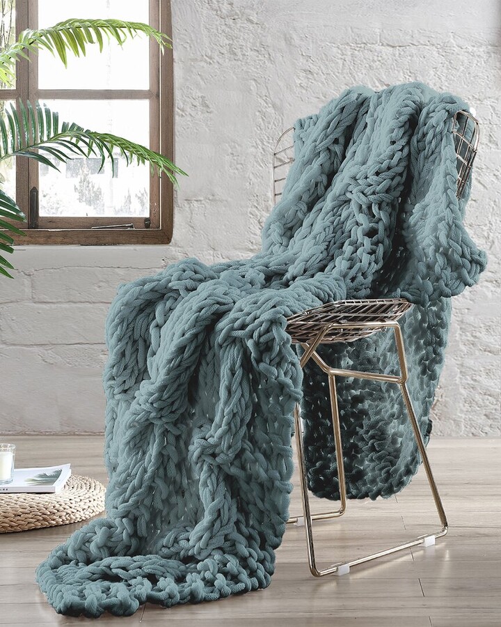 Modern Threads Reina Chunky Knit Throw - ShopStyle Blankets