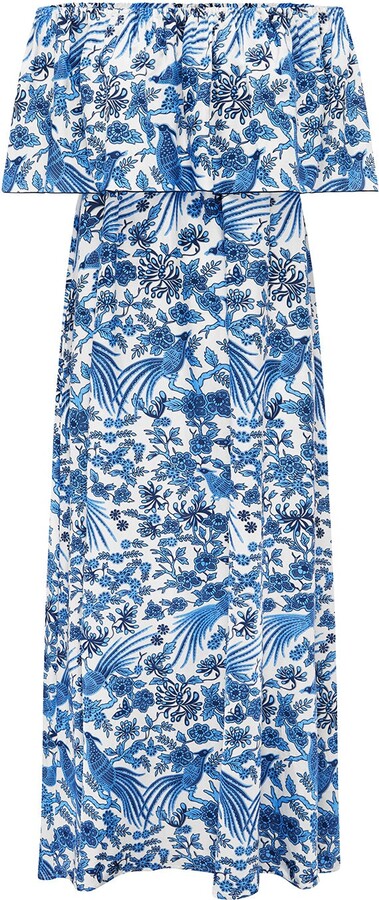 [et cetera] WOMAN - Exuberant Off The Shoulder A Line Maxi - Silk ...