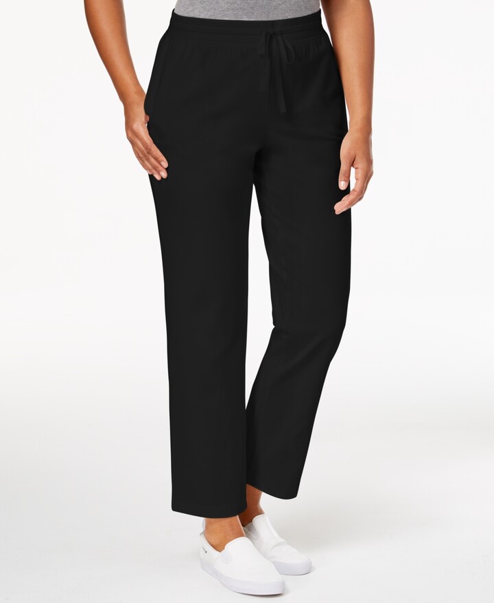 Karen Scott Sport Drawstring Straight-Leg Pants, Created for Macy's ...