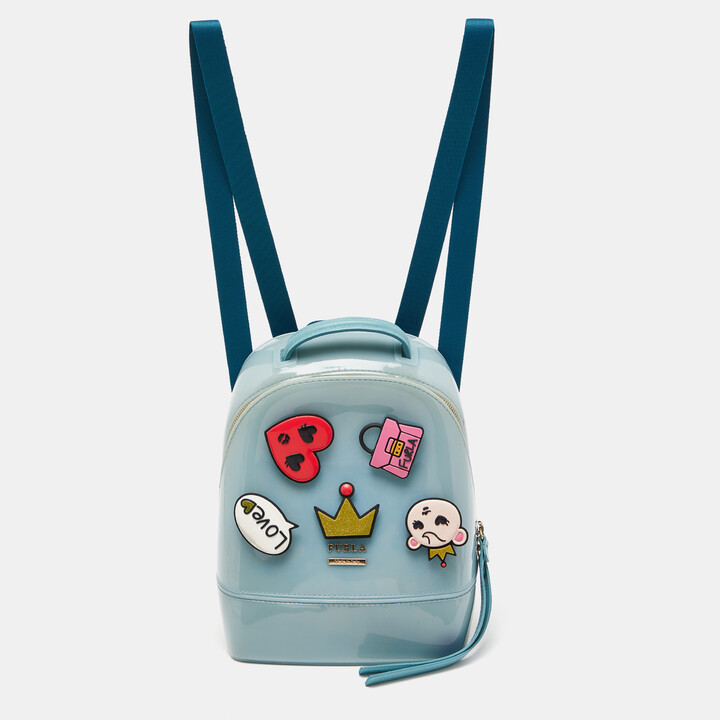 Furla Blue Rubber Embellished Candy Backpack - ShopStyle