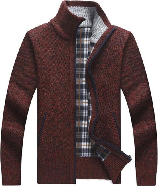 Dawwoti Perfectii Mens Cardigan Sweater Zipper Cardigan Jacket Warm and ...