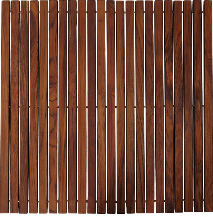 Bare Decor Fuji String Spa Shower Mat in Solid Teak Wood Oiled Finish ...