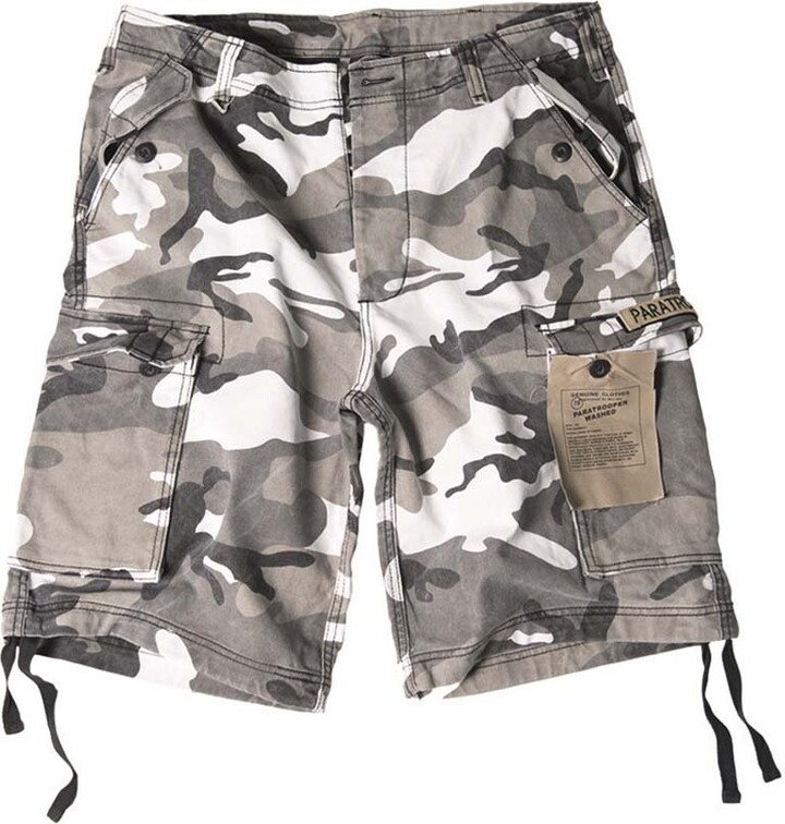 Mil-Tec Men's Urban Prewash Paratrooper Shorts Camo Large - ShopStyle