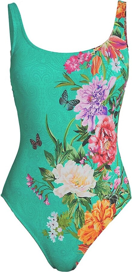 Johnny Was Women's Peacock One-Piece Swimsuit - Size XS - ShopStyle