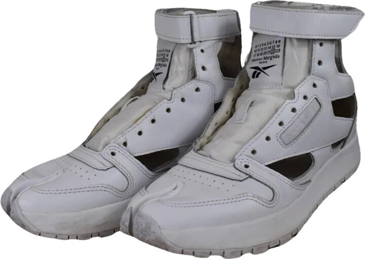 MAISON MARGIELA X REEBOK Tabi Project 0 leather trainers - ShopStyle ...