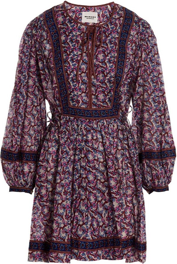 Etoile Isabel Marant Gilinesia Floral Printed Midi Dress - ShopStyle