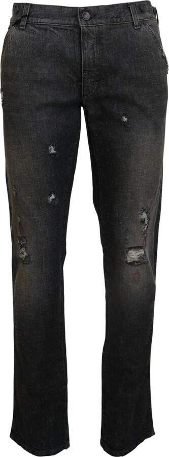 Dolce & Gabbana Exquisite Gray Denim Pants for the Modern Men's ...