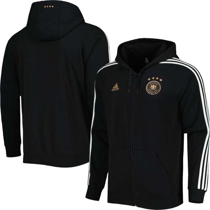 adidas Men's Black Germany National Team Dna Raglan Full-Zip Hoodie ...