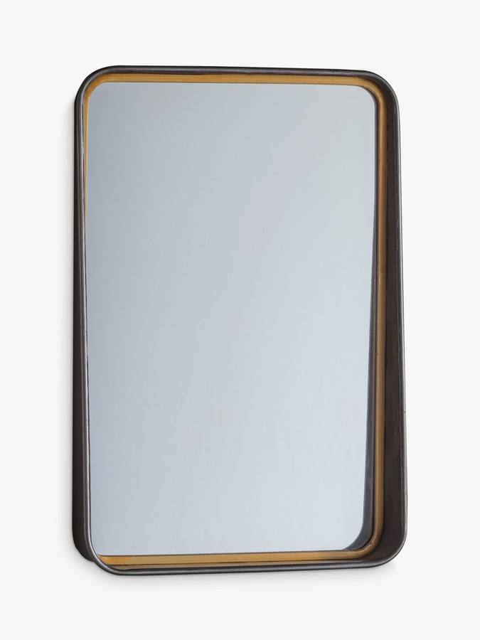 Gallery Direct Earl Rectangular Rounded Corners Metal Frame Mirror ...