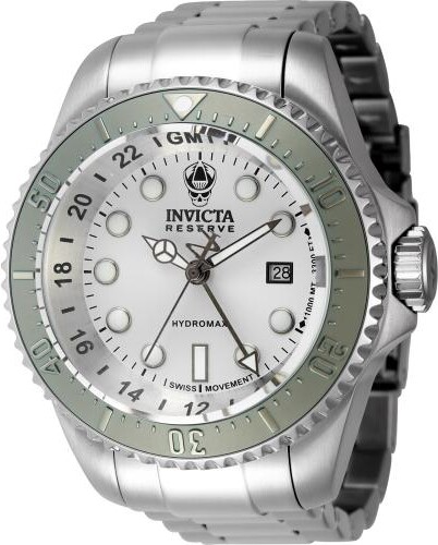 Invicta Men's 45473 Hydromax Quartz 3 Hand Silver Dial Watch ...