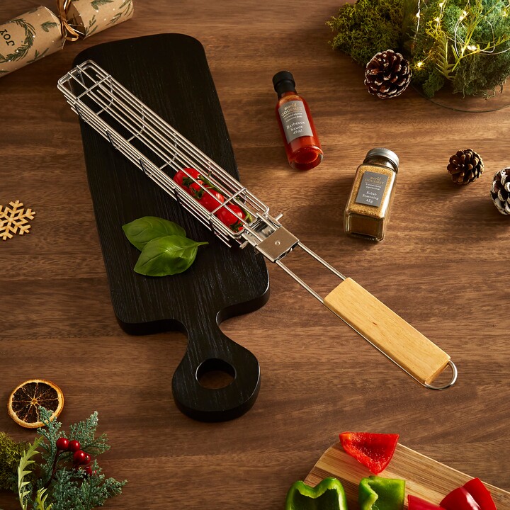 Dunelm Kebab Gift Set, Including Utensils, Rub & Sauce Silver ...