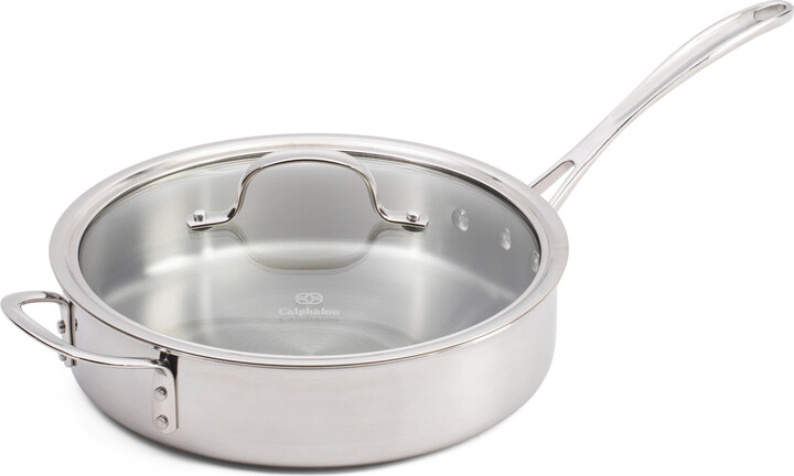 Calphalon Classic 3qt Tri-ply Stainless Steel Saute Pan With Cover ...