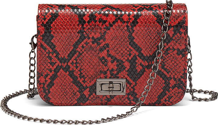 New York and Company Faux-Leather Snake-Print Crossbody Bag - ShopStyle
