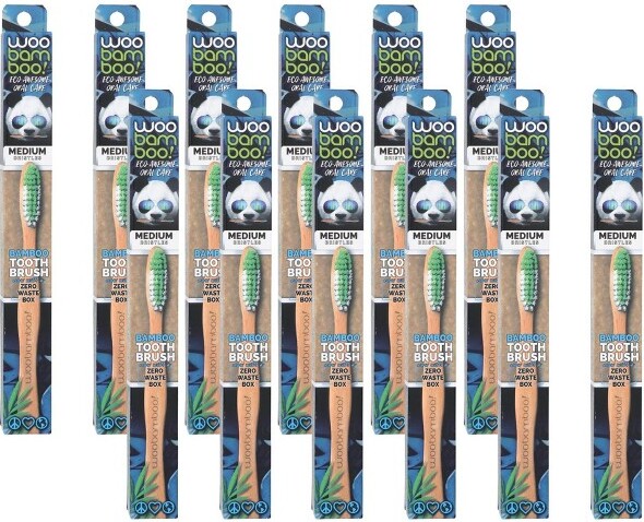 Woobamboo Medium Bristles Bamboo Toothbrush - 12 ct - ShopStyle Hands ...