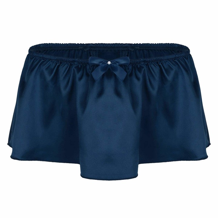 TiaoBug Mens Pouched Rio Satin Skirt Briefs Frilly Sissy Panties ...
