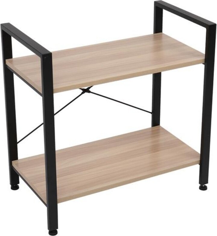 Bookshelf 2 Tier Bookcase, Modern Narrow Book Shelf and Book Case ...