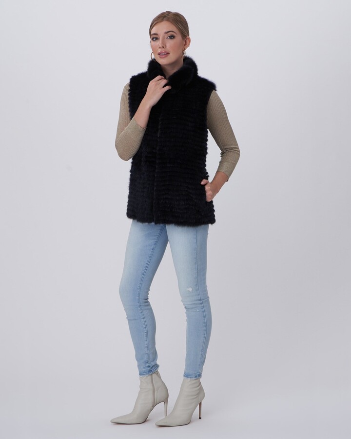 Gorski Sable Layered Vest, Reversible To Silk - ShopStyle