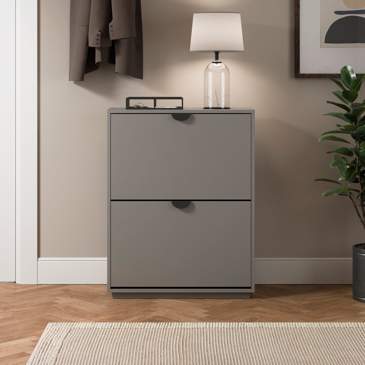 Dunelm Corbett 2 Door Shoe Storage Cabinet Steeple Grey - ShopStyle