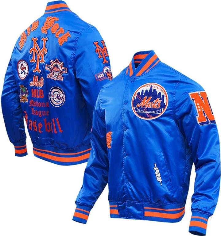 Men's Pro Standard Royal New York Mets Old English Satin Full-Snap ...