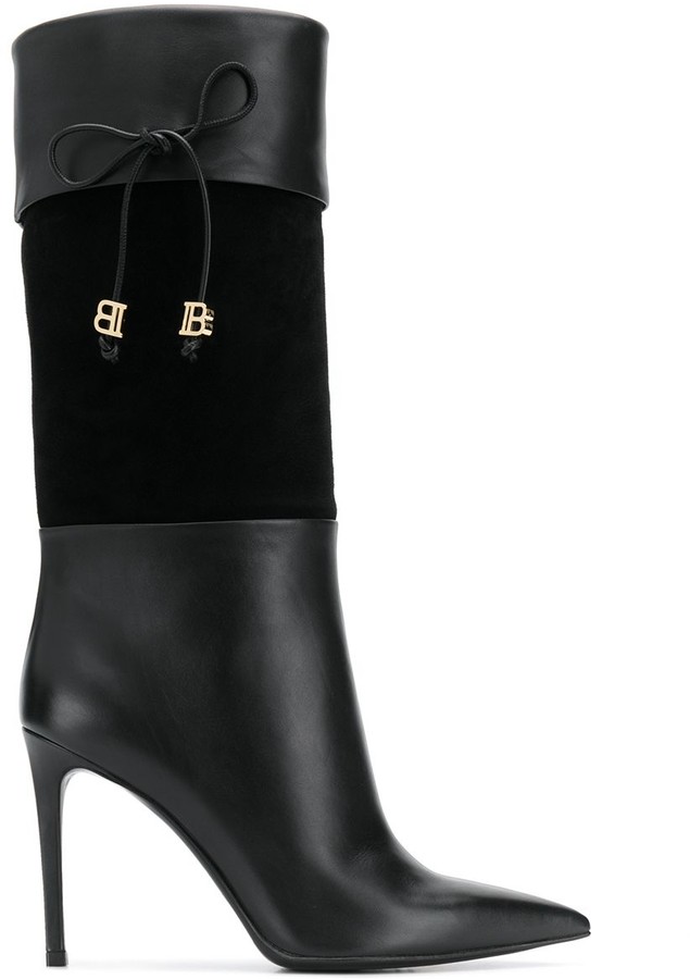 Balmain knee-length BB boots - ShopStyle