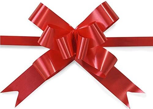 Shatchi Large 30mm/3cm Ribbon Pull Bows Red for All Occation Decoration ...