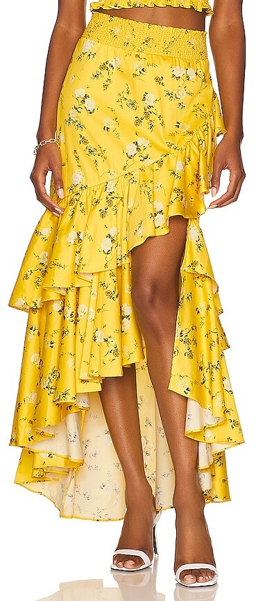 Alice + Olivia Cristina Wrap Ruffle Skirt - ShopStyle