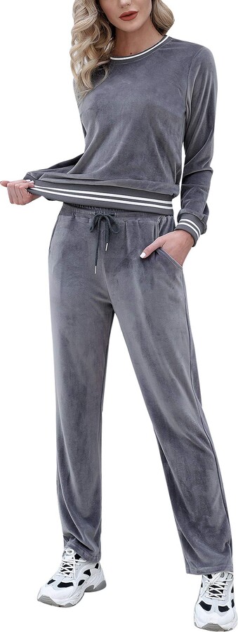 Doaraha Women's Velour Tracksuit - ShopStyle Tops