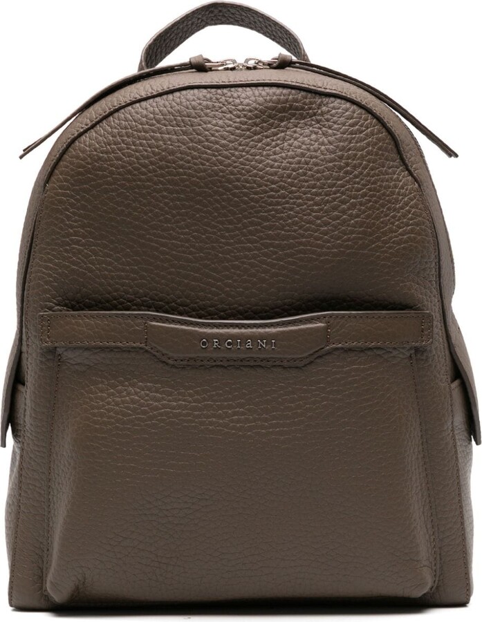 Orciani Posh pebbled leather backpack - ShopStyle