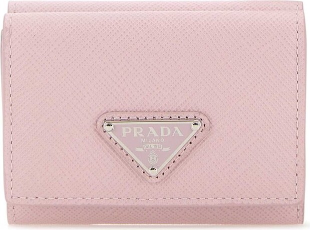 Prada Logo Plaque Bi-Fold Wallet - ShopStyle