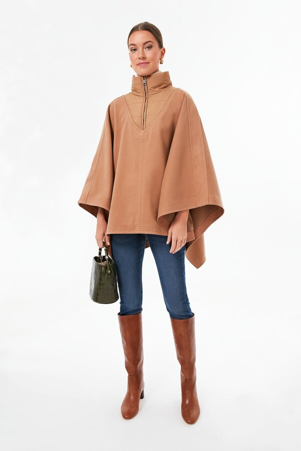 Tuckernuck Camel High-Neck Poncho - ShopStyle Casual Jackets