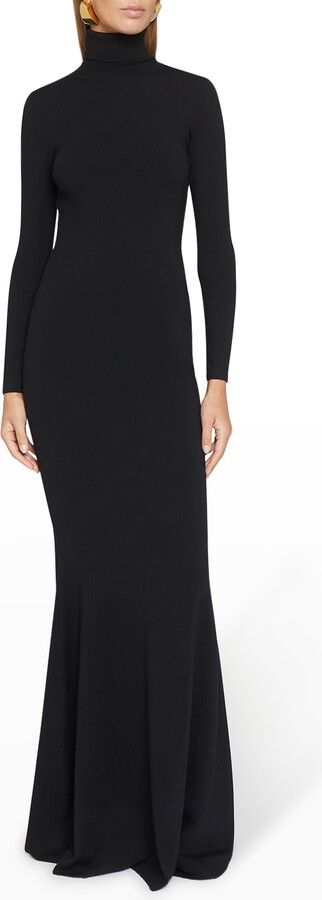 Saint Laurent Turtleneck Evening Gown - ShopStyle