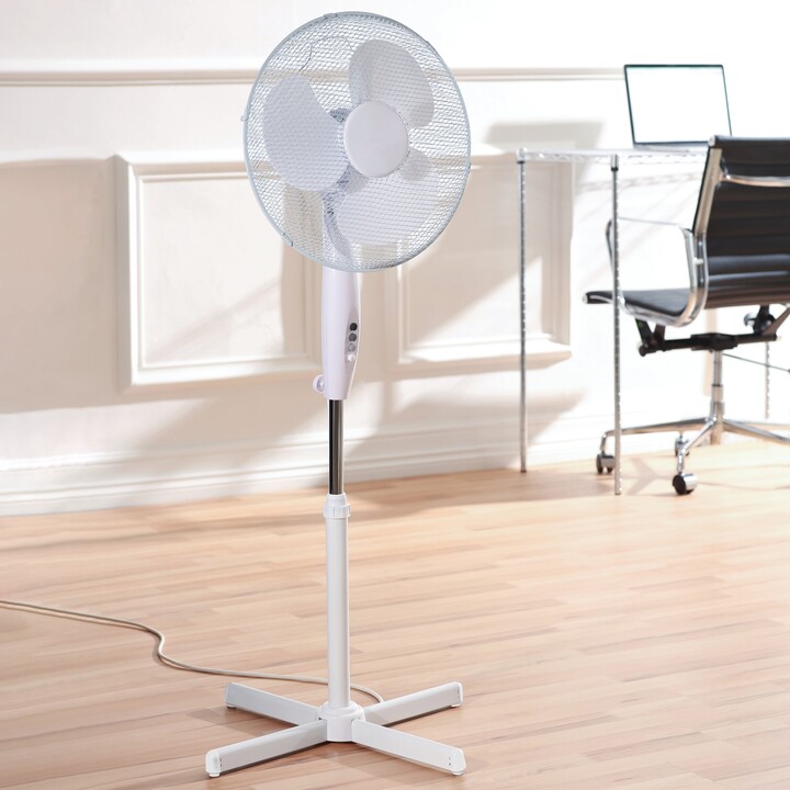 Dunelm 16inch White Pedestal Fan White - ShopStyle Air & Deep Fryers