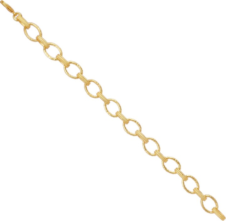 Lila Rasa Women's Gold Oval Hammered Link Bracelet - ShopStyle
