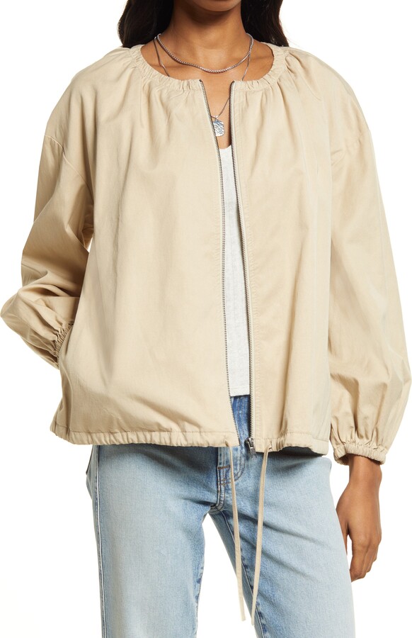 Treasure & Bond Women's Zip Front Washed Jacket - ShopStyle