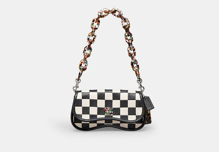 Coach Outlet Wavy Dinky Bag In Checkerboard Upcrafted Leather - ShopStyle