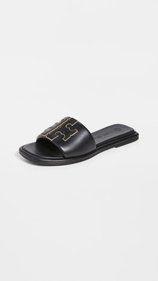 Tory Burch Double T Sport Slides - ShopStyle Mules & Clogs