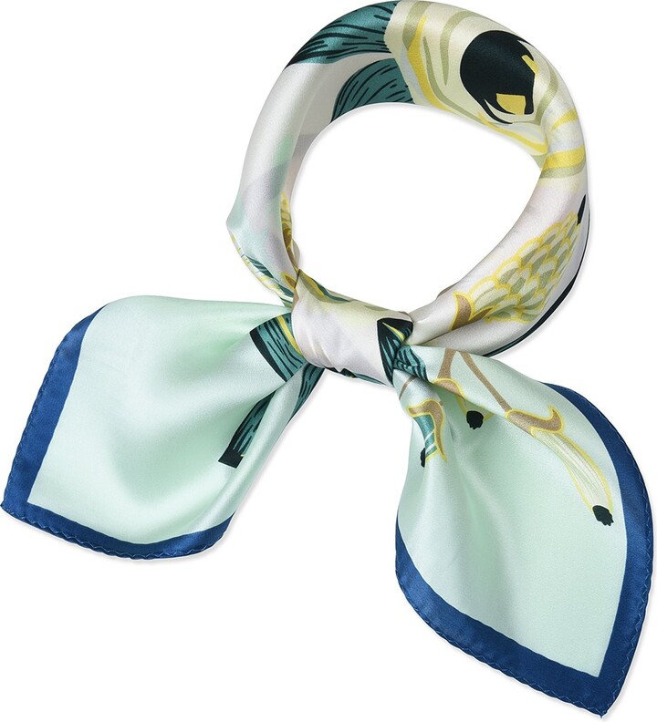 corciova Women 100% Mulberry Silk Neck Scarf Small Square Scarves ...