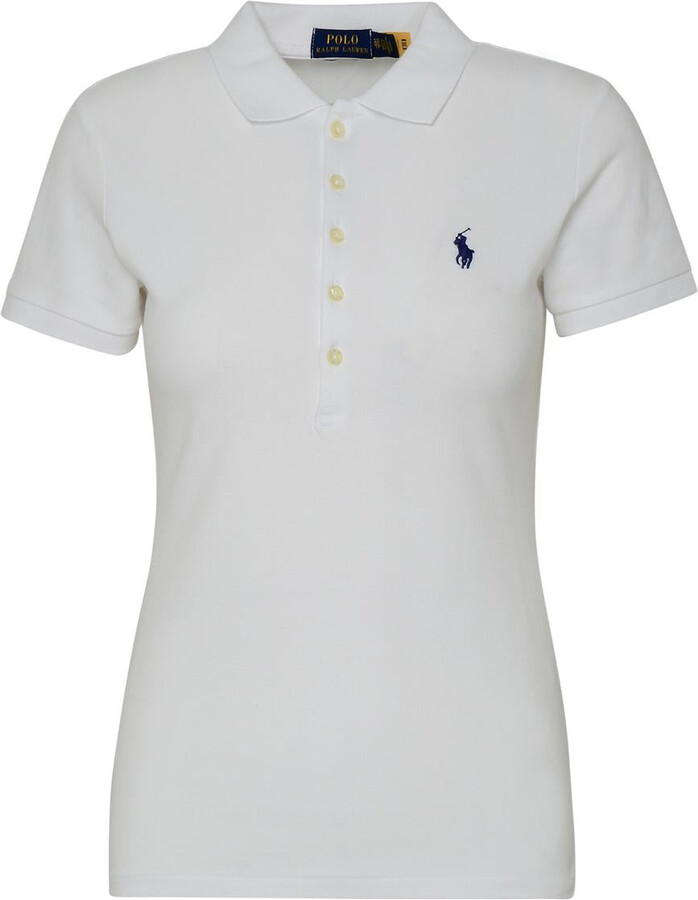 Polo Ralph Lauren Polo Julie In Misto Cotone Bianca - ShopStyle