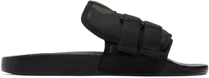 Polo Ralph Lauren Khaki & Black Utility Slides - ShopStyle